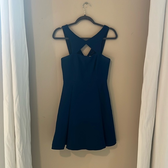 BCBG | Dresses | Bcbg Blue Dress With Cutouts | Poshmark